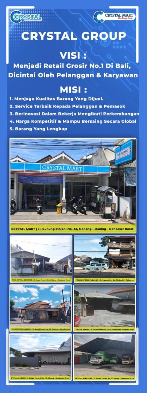 Penyerahan paket sembako dari CV. Crystal - KELURAHAN UBUNG DENPASAR UTARA